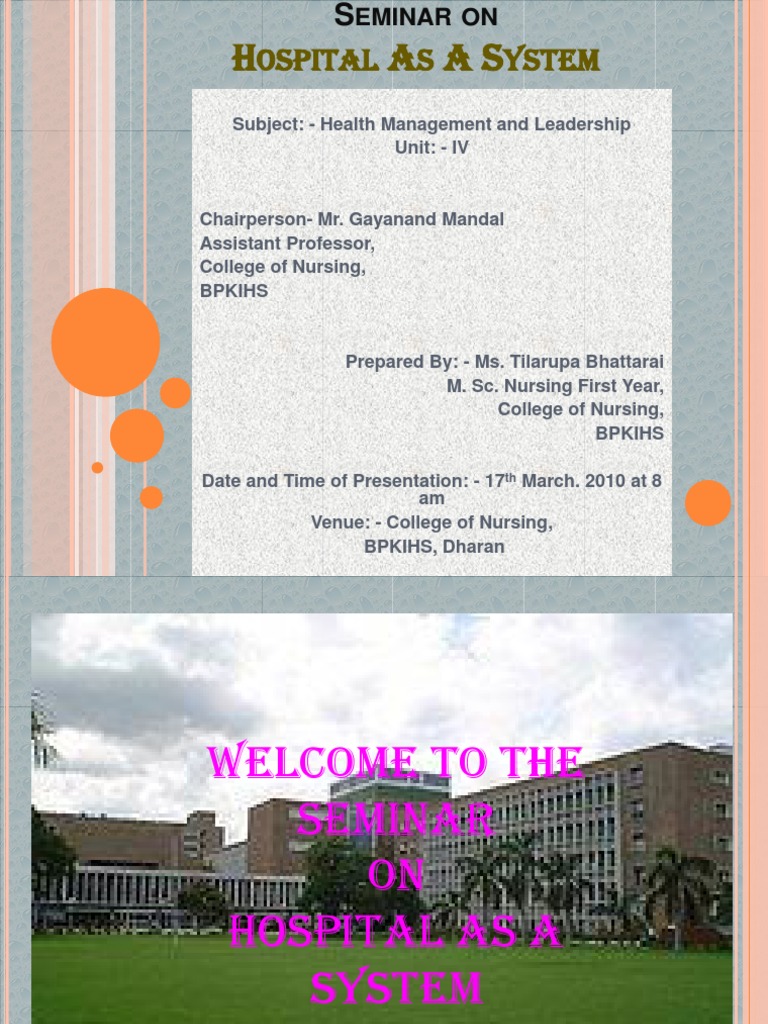 Hospital As A System | PDF | System | Hospital