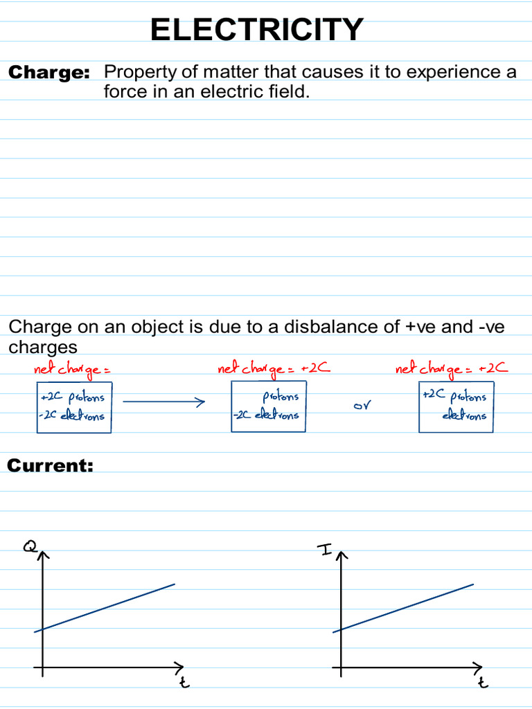Electricity Empty Notes | PDF | Electrical Resistance And Conductance ...