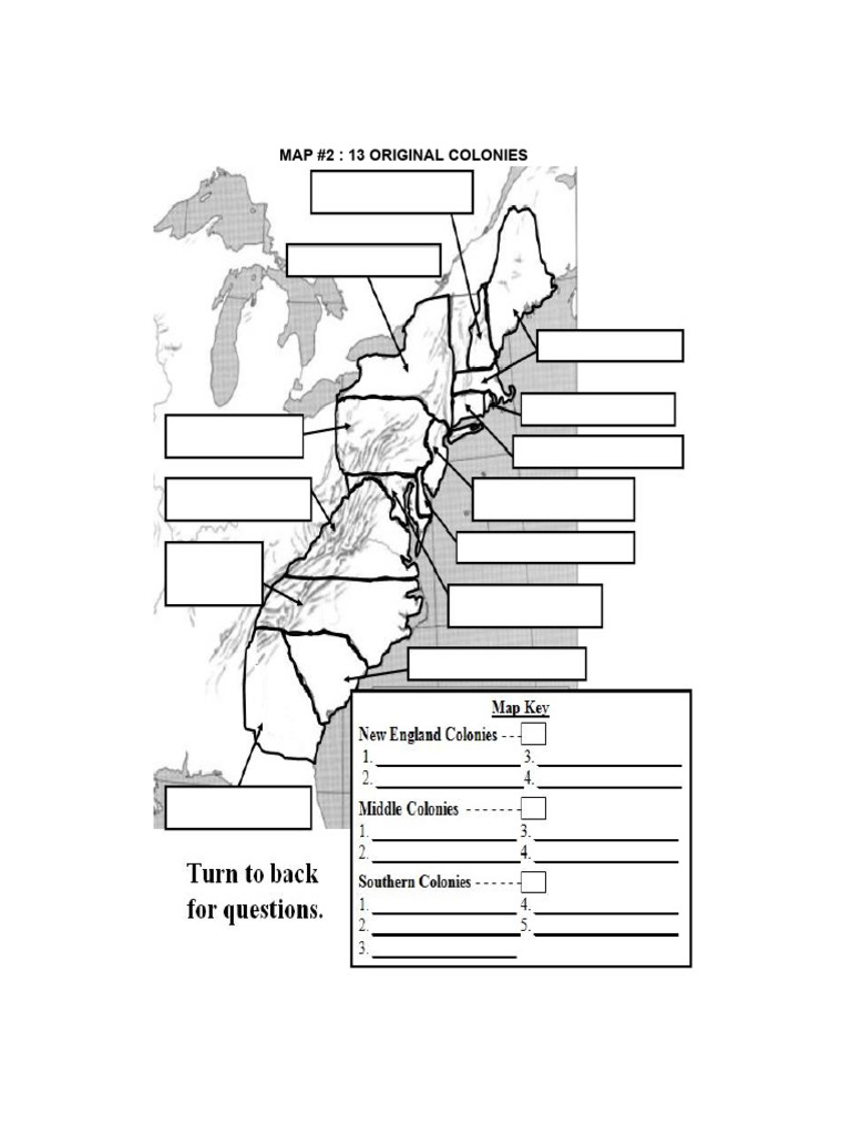 13colonies Map Skills-1 | PDF