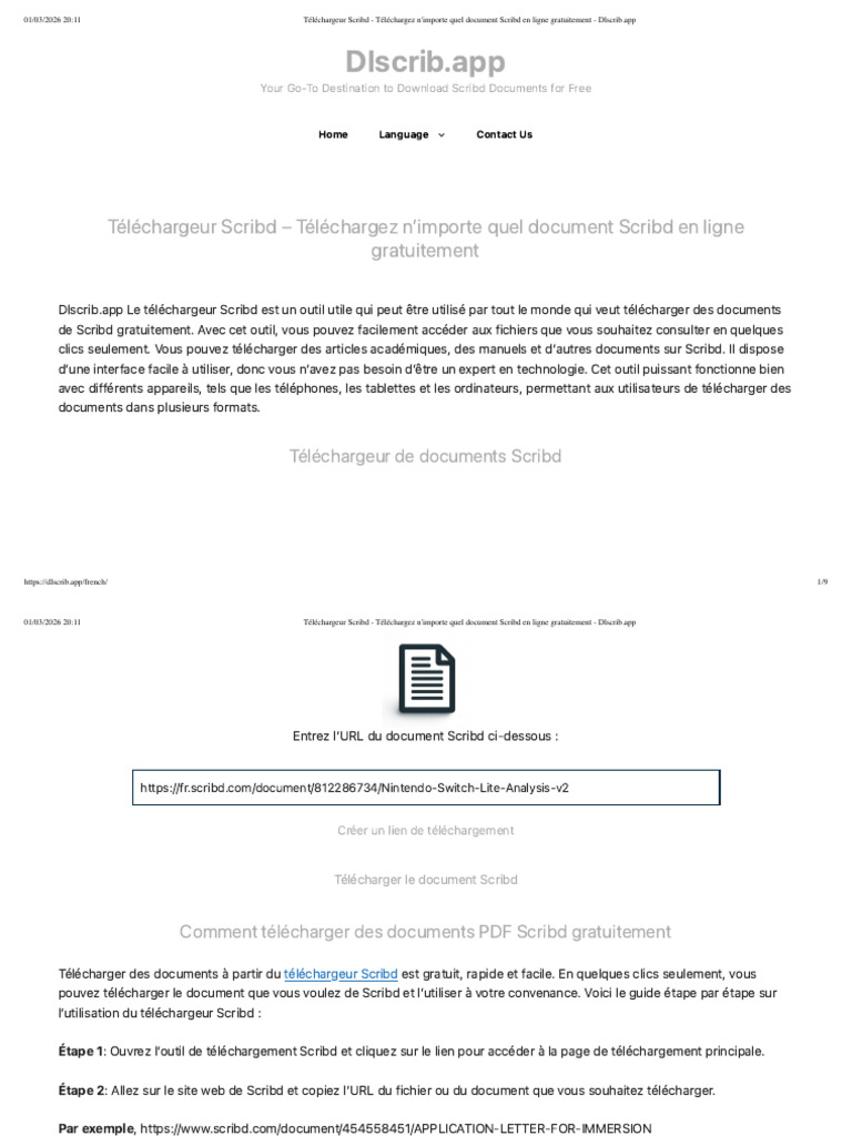 Suite Téléchargeur Scribd - Téléchargez N'importe Quel Document Scribd ...