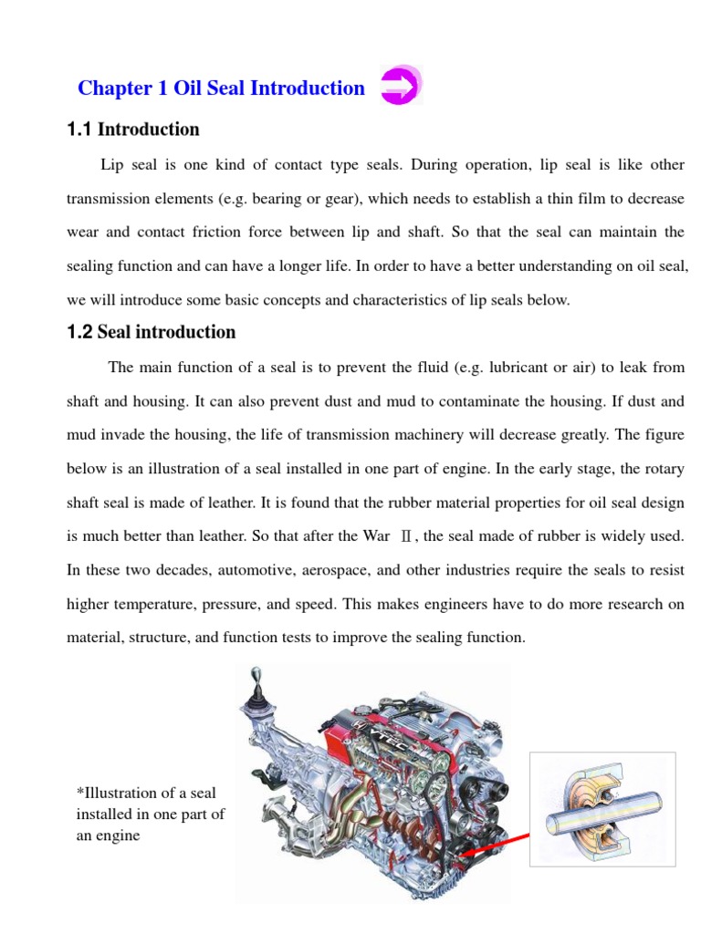 Chapter 1 Oil Seal Introduction | PDF | Bearing (Mechanical ...