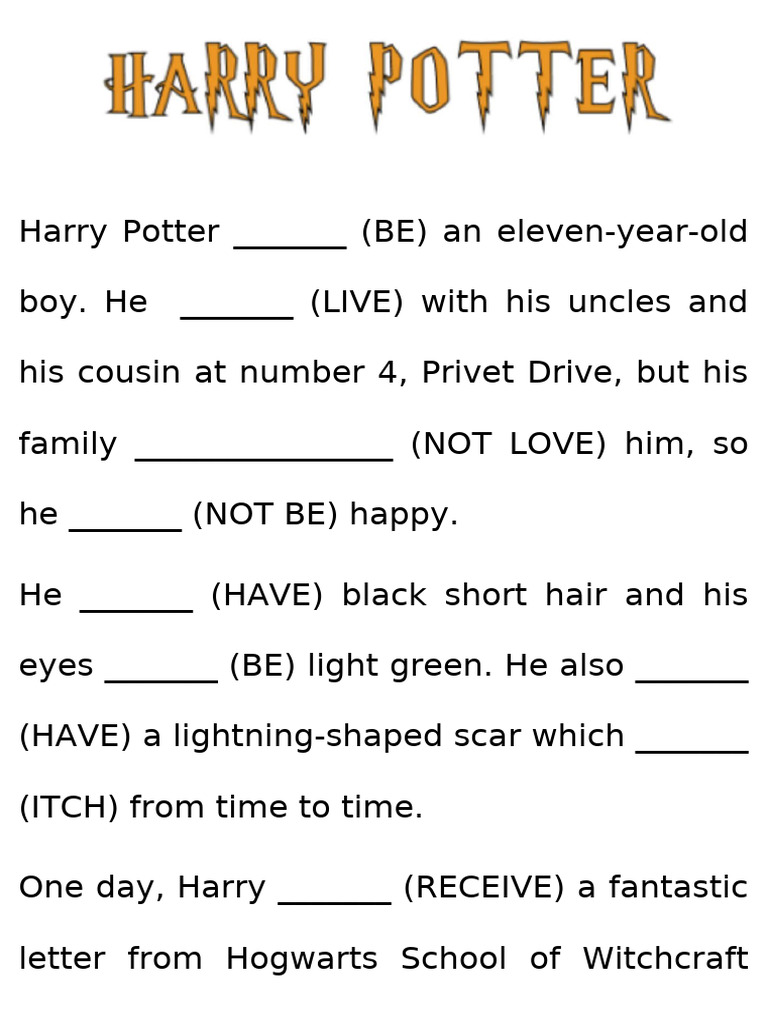 Harry Potter Present Simple | PDF