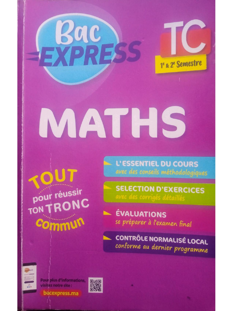 Bac Express Math Tronc Commun Selpro | PDF