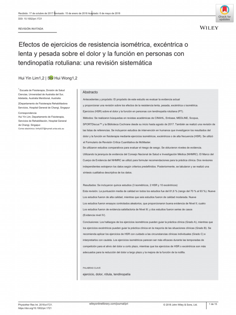 Effects of Isometric, Eccentric, or Heavy Slow Resistance 1 | PDF ...