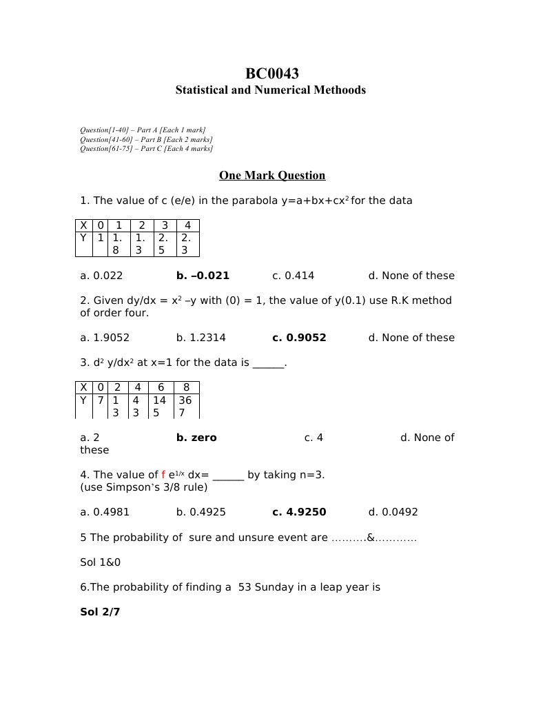 BC0043 Computer Oriented Numerical Methods Paper 2 | PDF | Matrix (Mathematics) | Eigenvalues ...