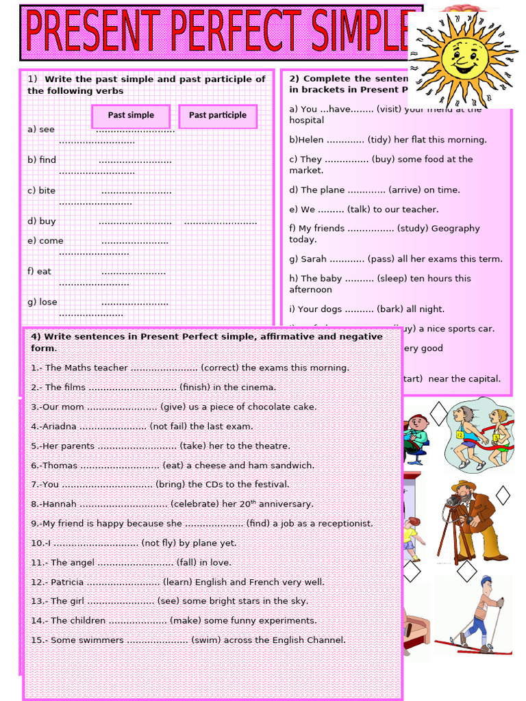 Present-Perfect-Simple WORKSHEET | PDF | Perfect (Grammar) | Language ...