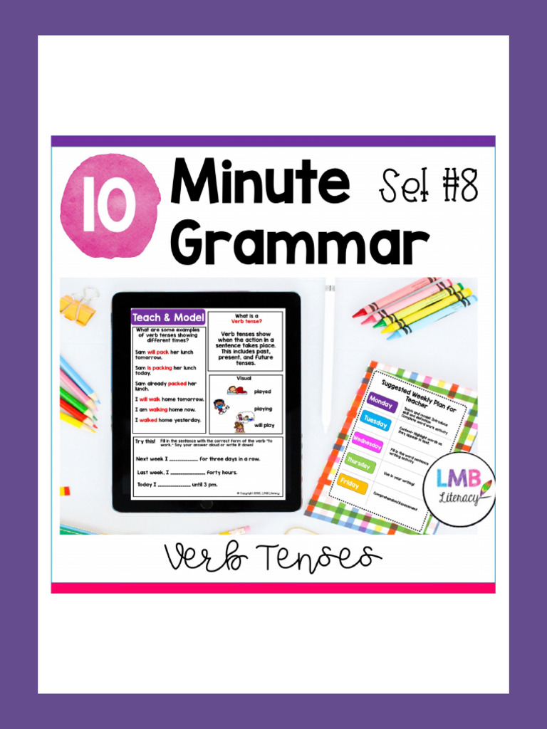 Unit 8 10 Minute Grammar - Verb Tenses, Grammar Lesson Plan and ...