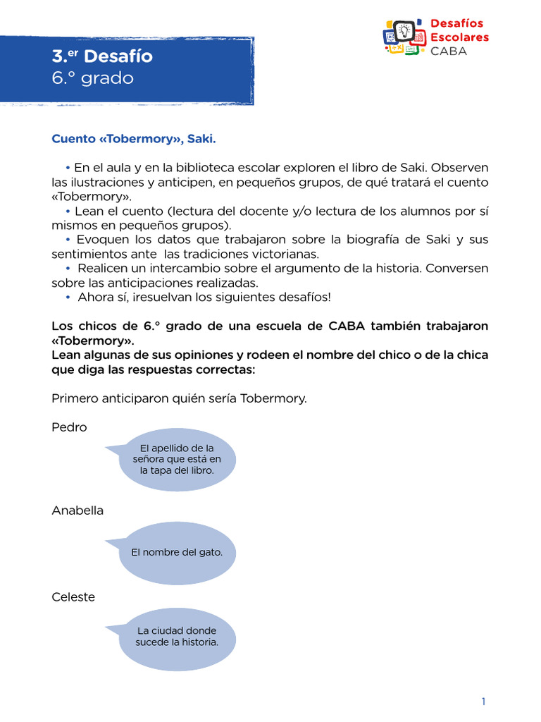 33e683-3er-desafio-6-grado | PDF