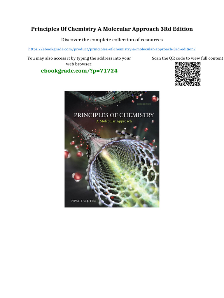 Principles of Chemistry A Molecular Approach 3rd Edition latest pdf ...