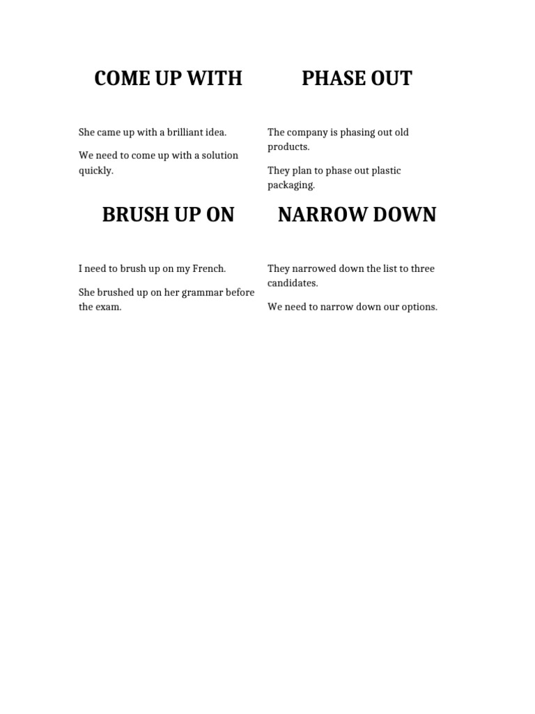 Phrasal Verbs Mime Flashcards Advanced | PDF | Grammar | Linguistics
