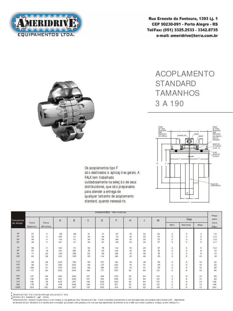 Acoplamentos FALK | PDF
