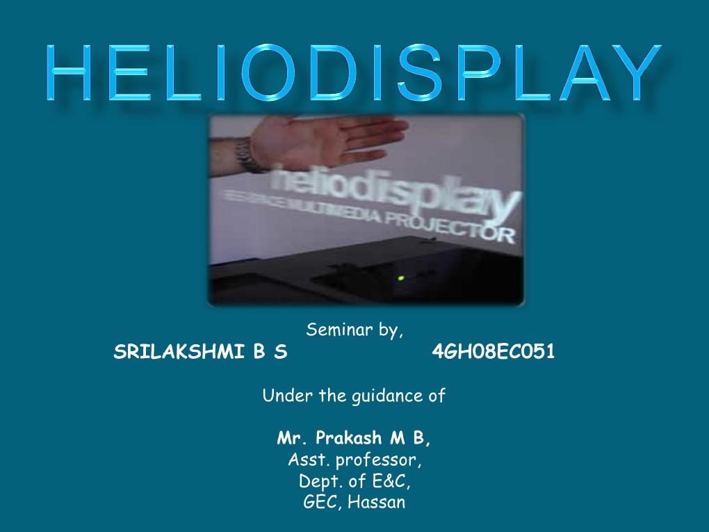 Heliodisplay: Future of Air Displays | PDF | Electronic Engineering ...
