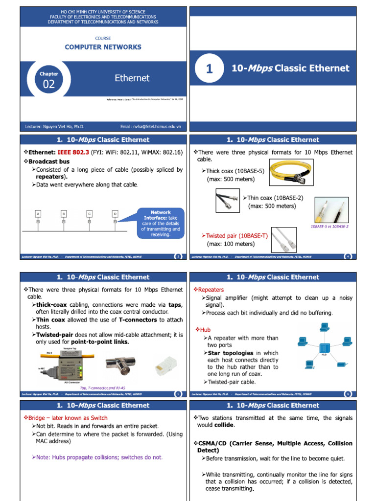 Chapter 2. Ethernet | PDF | Computer Networking | Computer Network