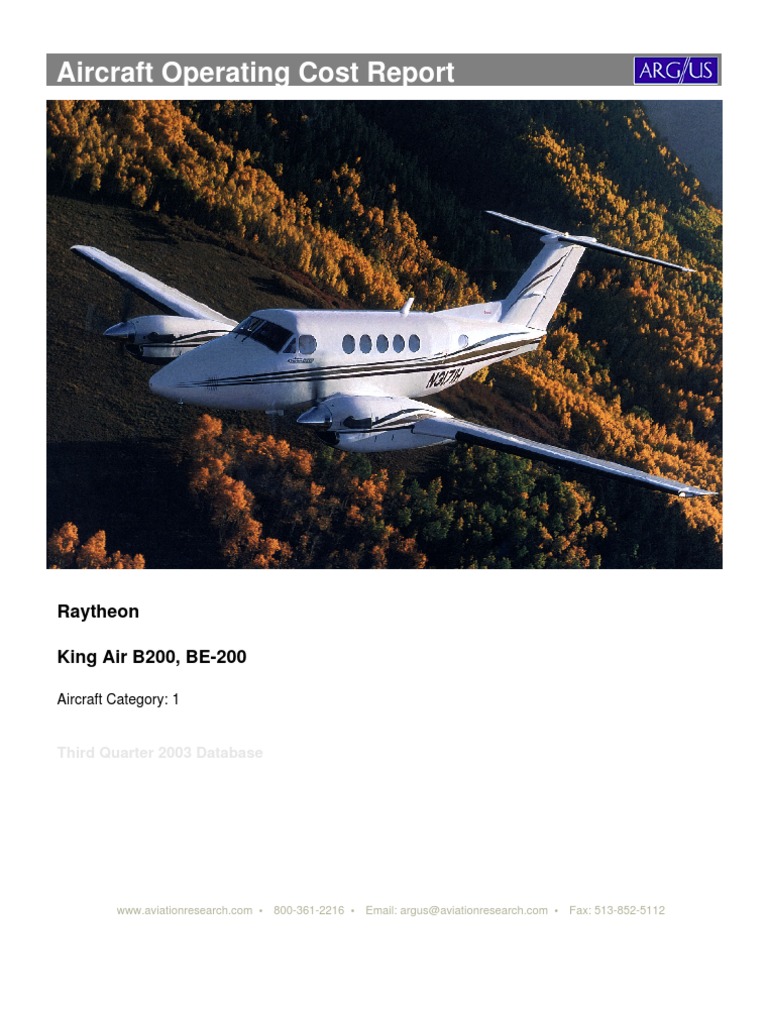 Aircraft Operating Cost Report | PDF | Aircraft | Takeoff