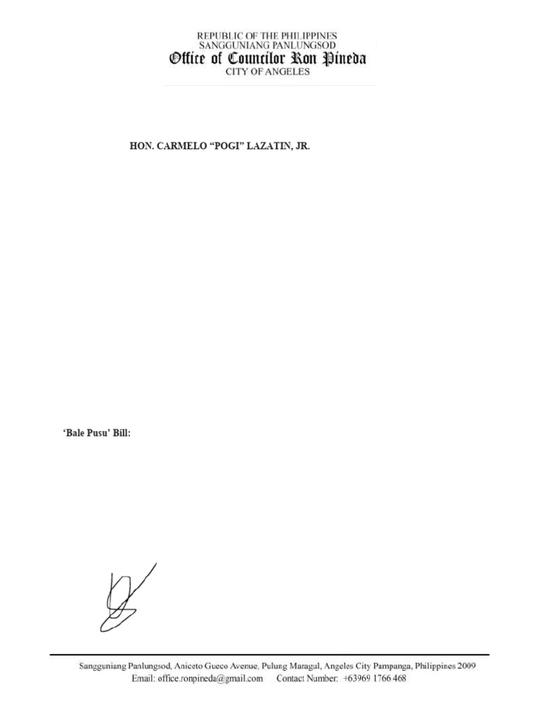 Letter Request For Cong Pogi | PDF