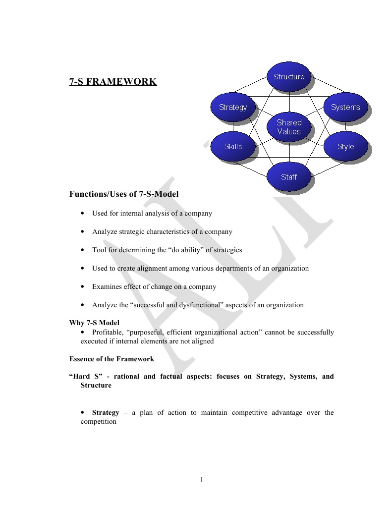 7 S Framework | PDF | Career & Growth