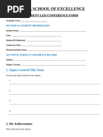 Student-Led Conference Template | PDF