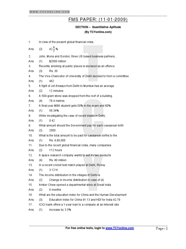 Fms 2009 Section 1 | PDF | Economies | Business
