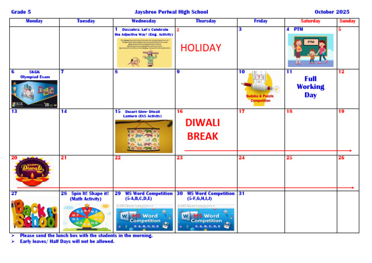 Grade 5 - October 2025 | PDF