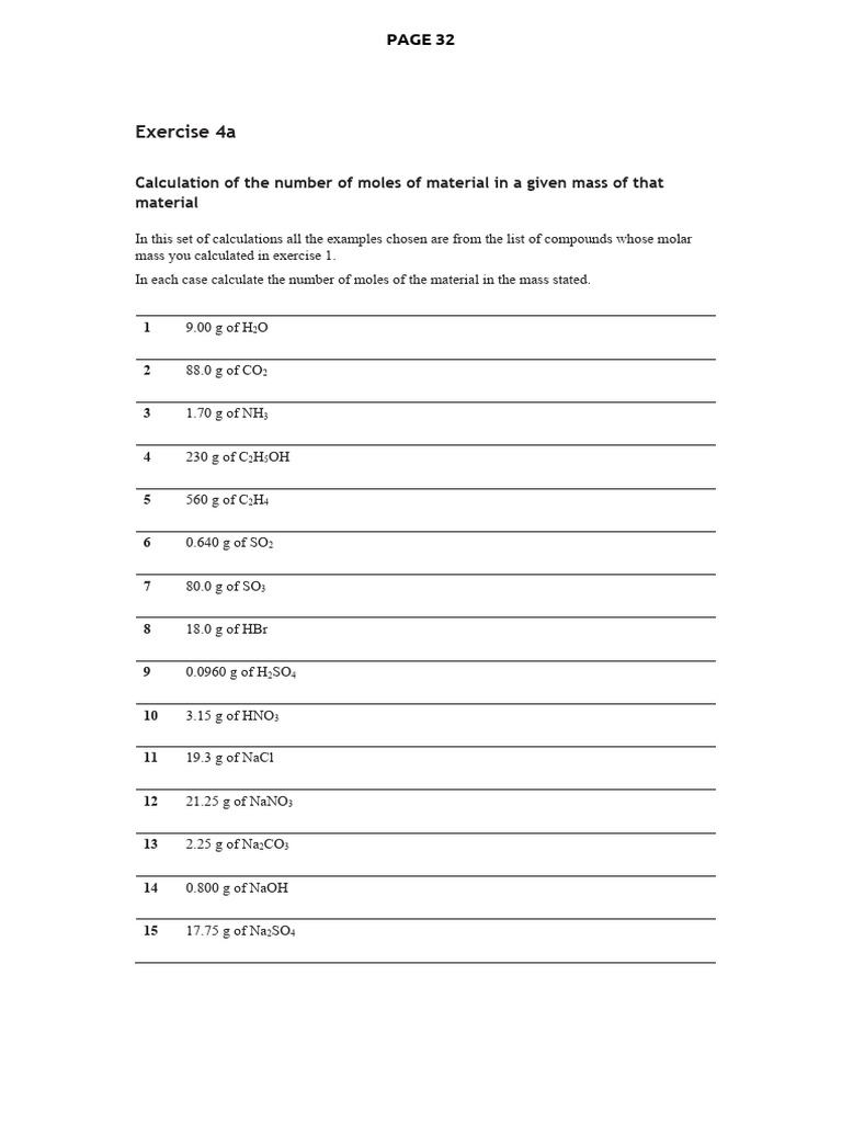 Moles Assignment 2 O Level | PDF | Gases | Mole (Unit)