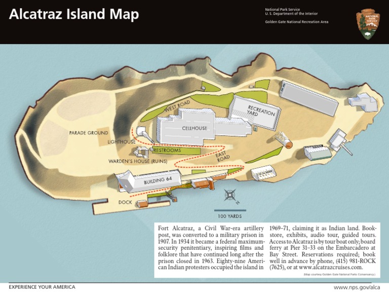 Alcatraz Island Tour Map Guide | PDF