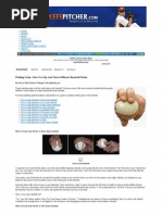 Softball Pitching Grips Guide | PDF | Pitcher | Softball