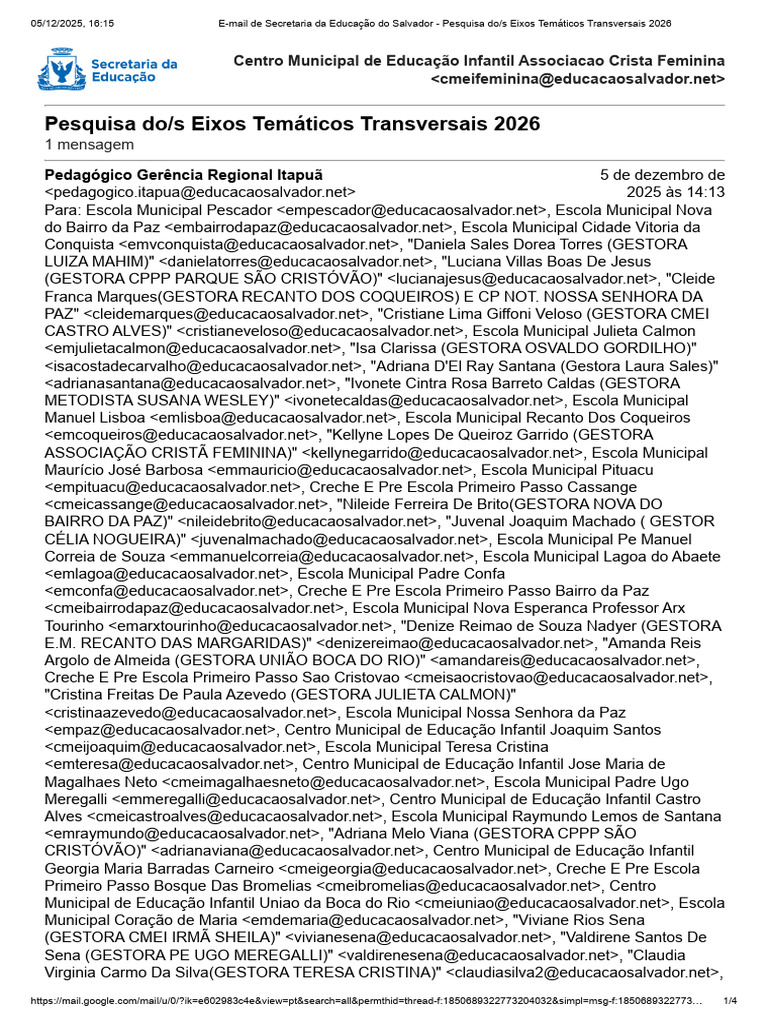 Pesquisa Do - S Eixos Temáticos Transversais 2026 | PDF