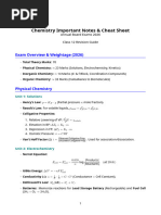 Class 12 Chemistry Short Notes | PDF
