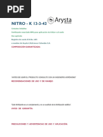 Ficha Técnica de Nitro Xtend XP | PDF | Fertilizante | Nutrientes