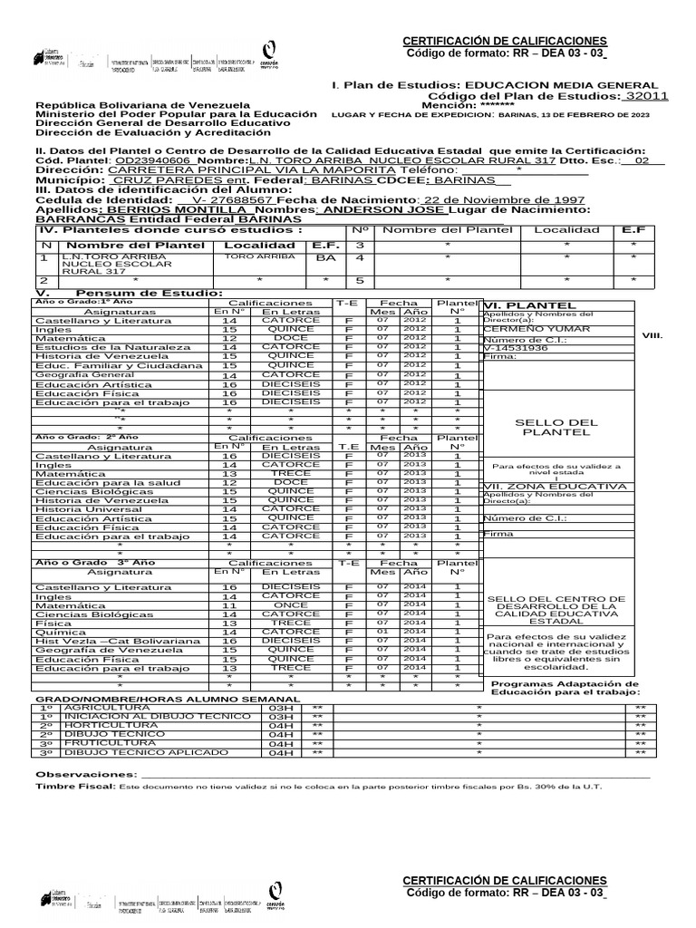 FORMATOS 32011 Y 31018 | PDF | Documento de identidad