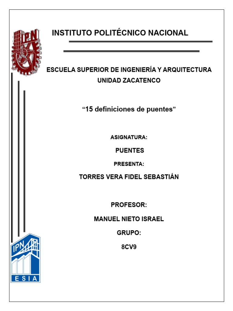 15 Definiciones de Puentes - FSTV | PDF | Puente | La carretera
