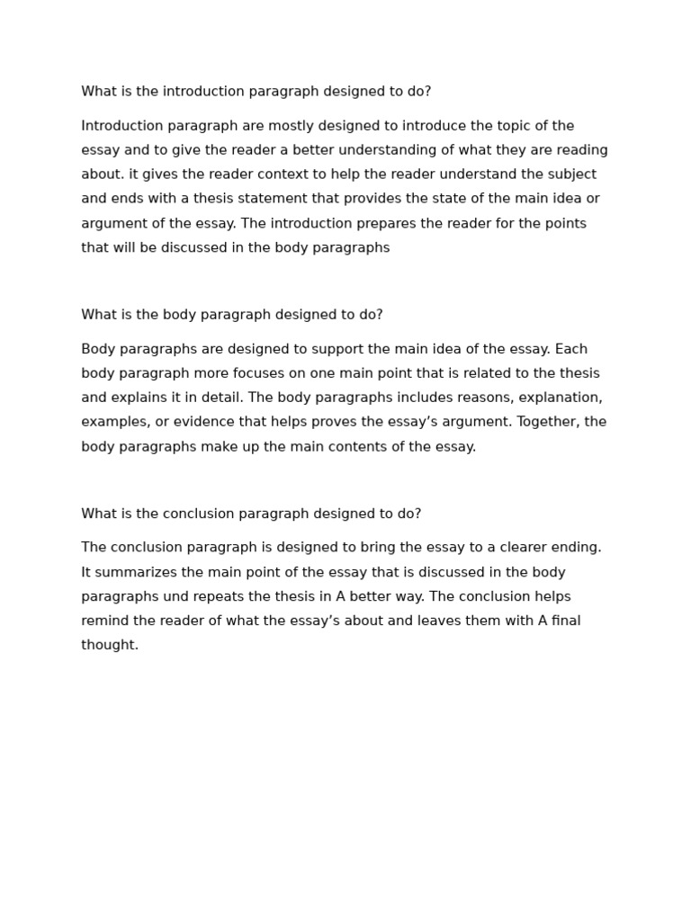 Paragraph Assignment | PDF