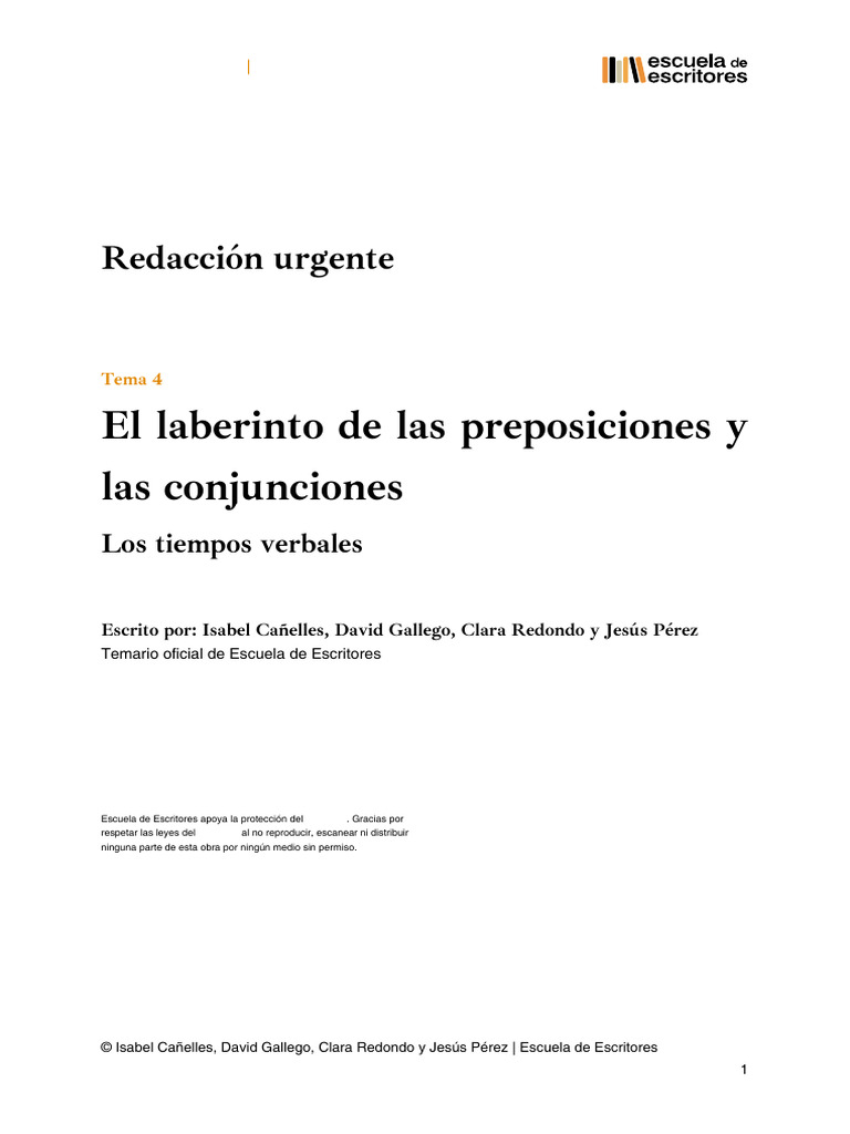 4-El Laberinto de Las Preposiciones y Las Conjunciones | PDF | Verbo ...