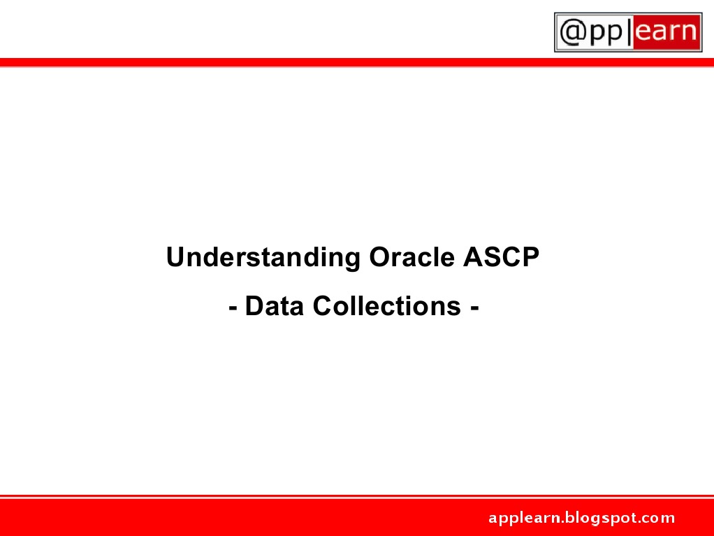 Oracle ASCP Introduction