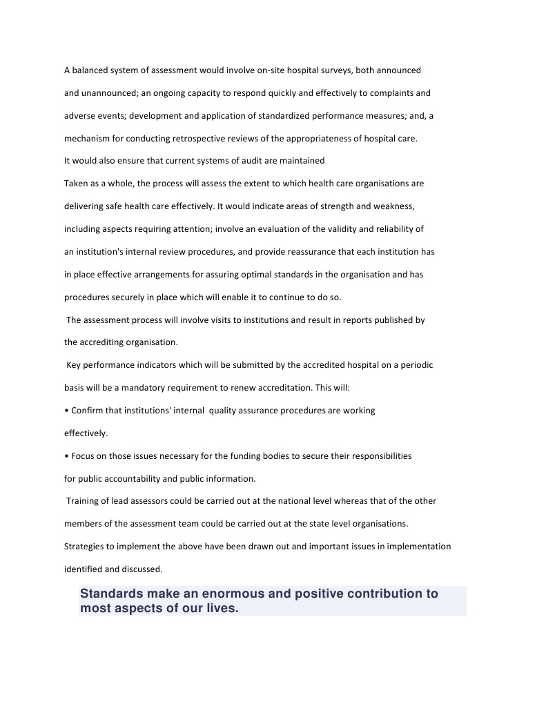 Standards Make An Enormous and Positive Contribution To Most Aspects of ...