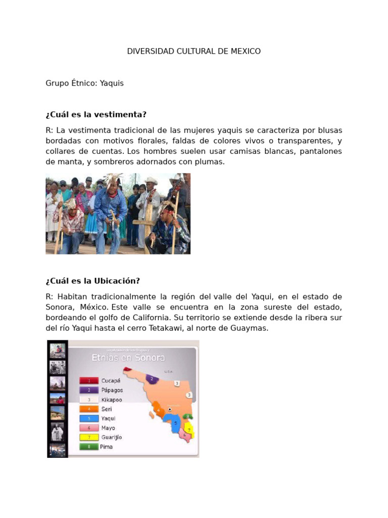 Diversidad Cultural de Mexico | PDF