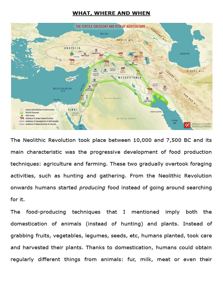 Neolithic Revolution (UNIT 1) | PDF | Neolithic | Agriculture