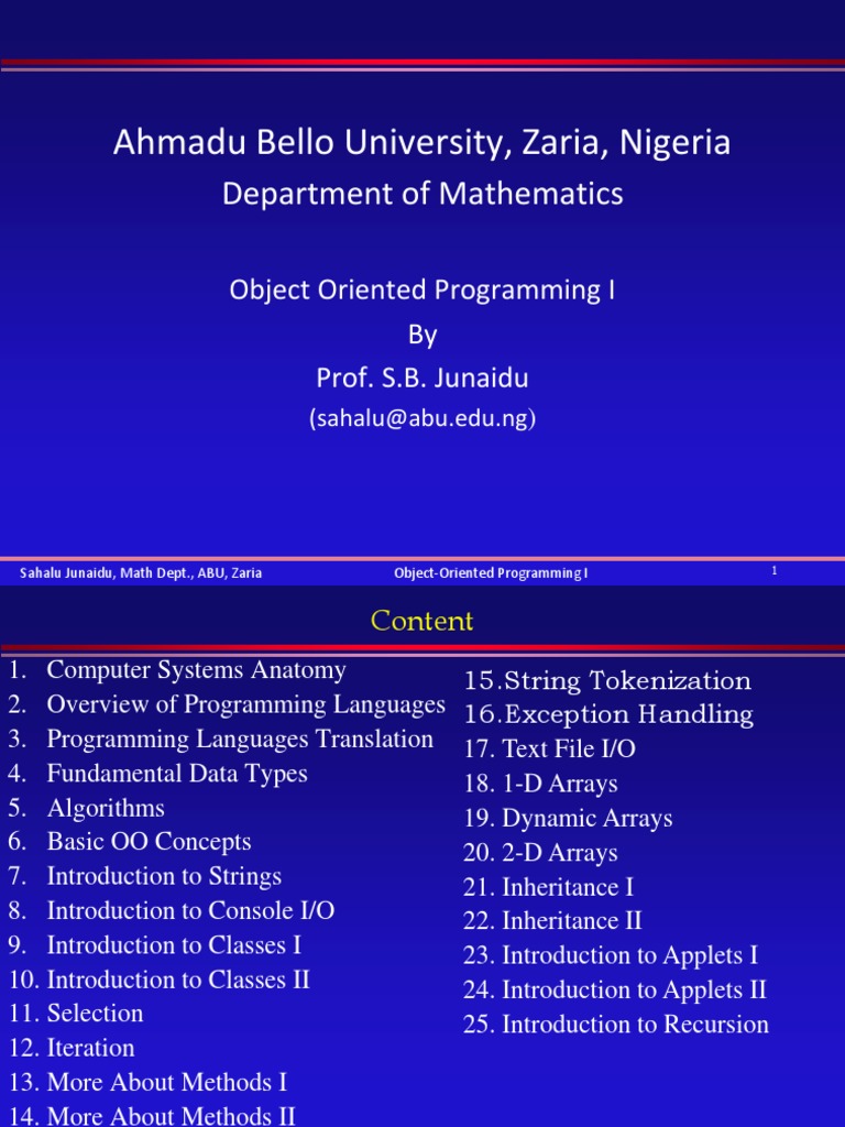 Object Oriented Programming | PDF | Programming Paradigms | Programming ...