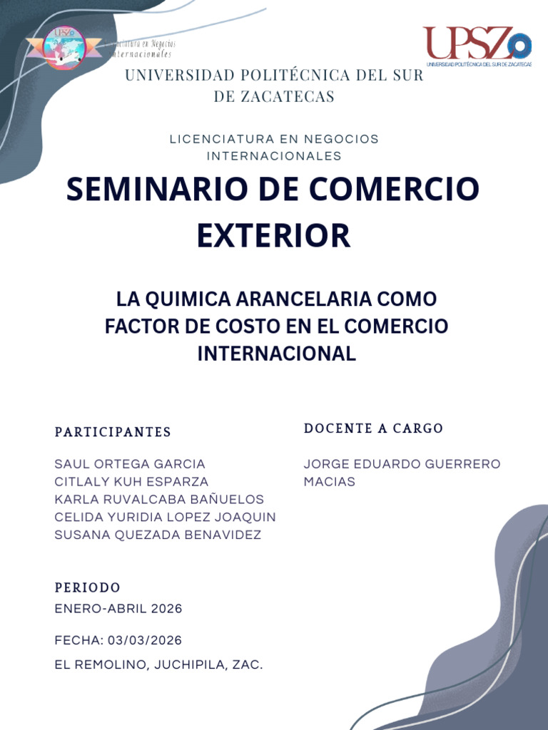La Química como factor de éxito. Docte | PDF | Arancel | aduana