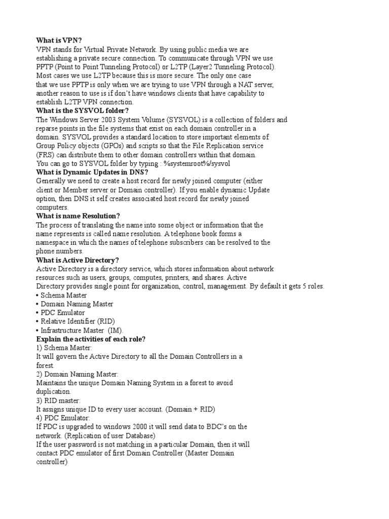 Windows Question | PDF | Active Directory | Proxy Server