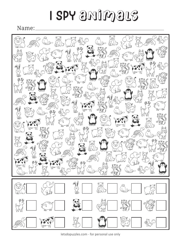 Animals I Spy | PDF