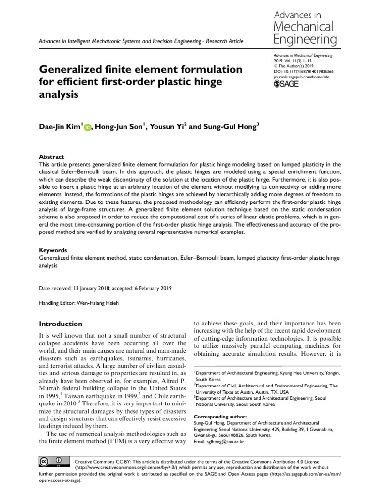 Generalized Finite Element Formulation For Efficie | PDF | Finite ...