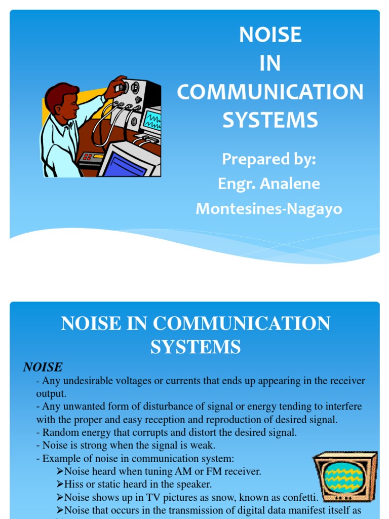 Types of Noise in Communication Systems | PDF | Signal To Noise Ratio ...