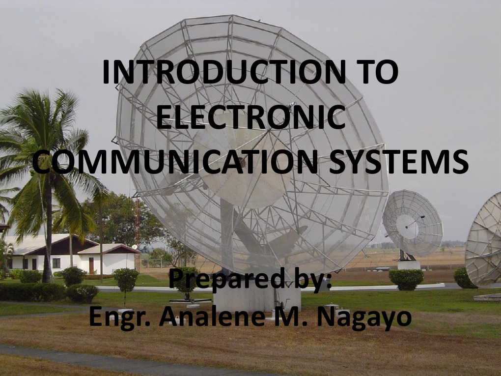 Intro To Electronic Communication System | PDF | Communications System ...