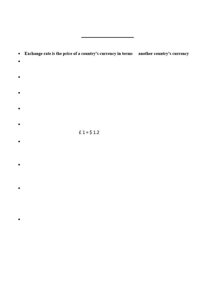 Notes On Foregin Exchange | PDF | Exchange Rate | Currency
