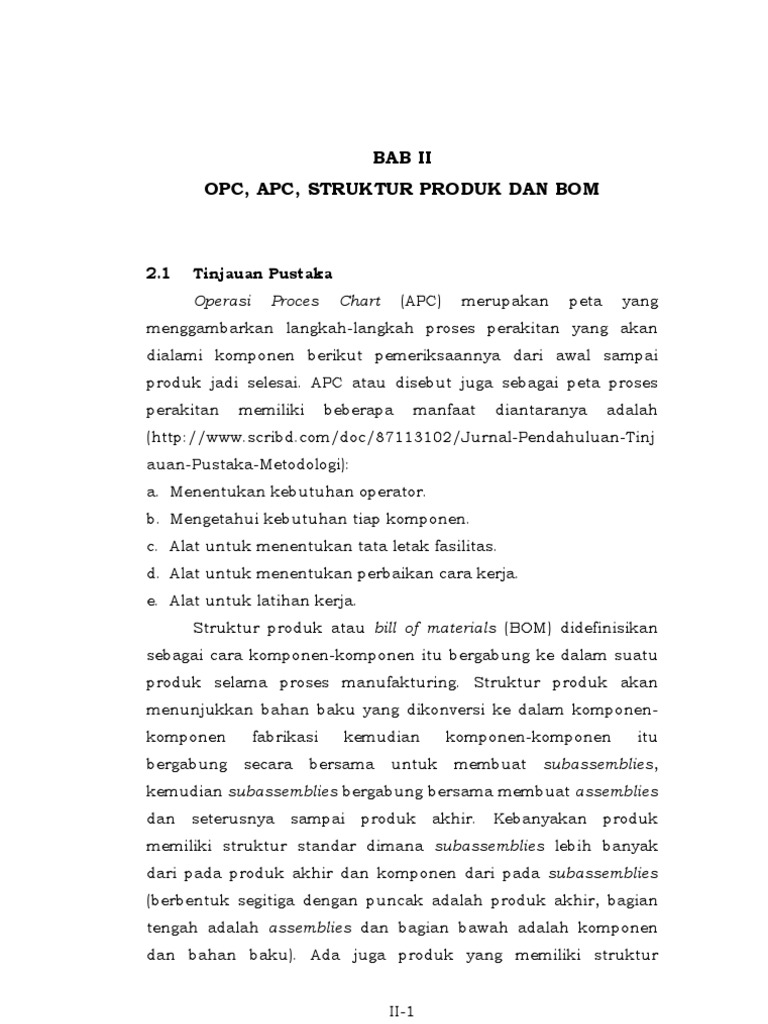 OPC, APC, Struktur Produk Dan BOM | PDF