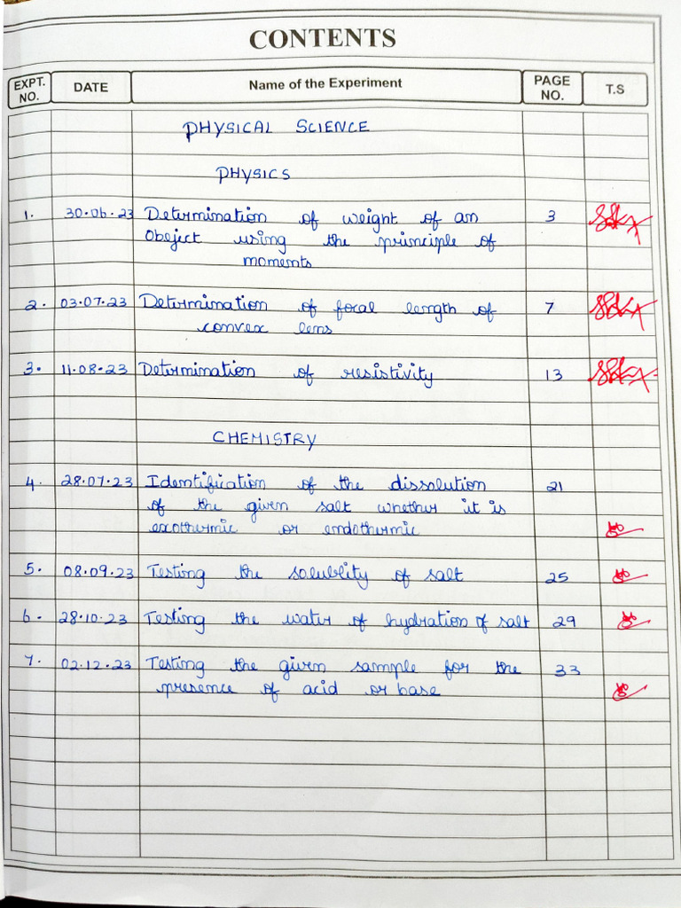 10th Science Observation Notebook | PDF