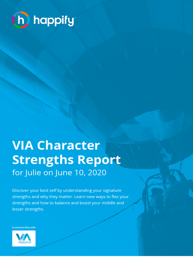 Julie Character Strengths | PDF | Curiosity | Courage