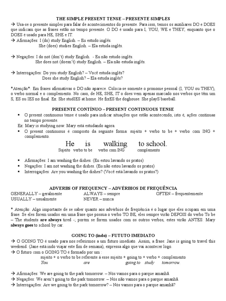 Simple Present - Present Continuous - Adverbs of Frequency | PDF ...