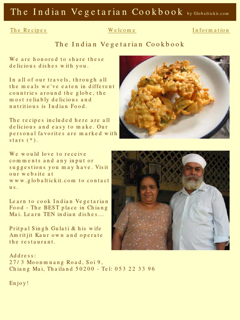 The Indian Vegetarian Cookbook | PDF | Indian Cuisine | Curry